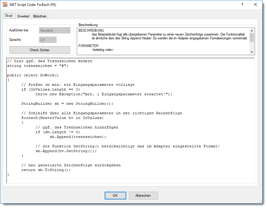 Heater .NET Script - dynamische Code Ausführung