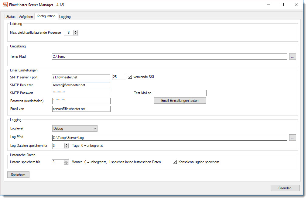 Der FlowHeater Server